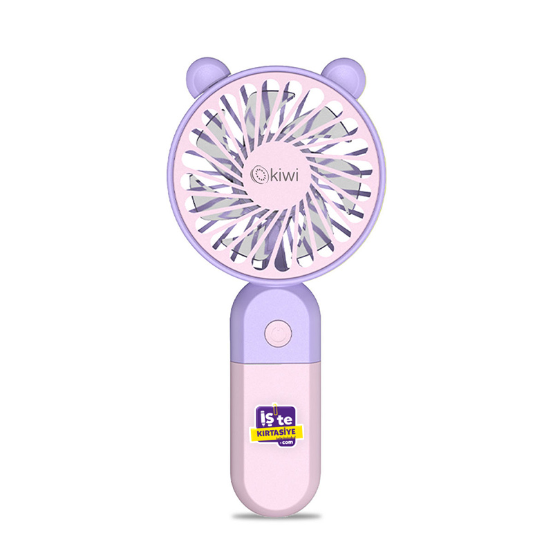 Kiwi 7603 Ultra Sessiz El Tipi Şarjlı Mini Fan Vantilatör - İşte Kırtasiye